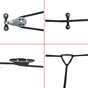 duojin Kayak Canoe Anchor Trolley Kit System Pulley Cleat Pad Eye Ring Ropes
