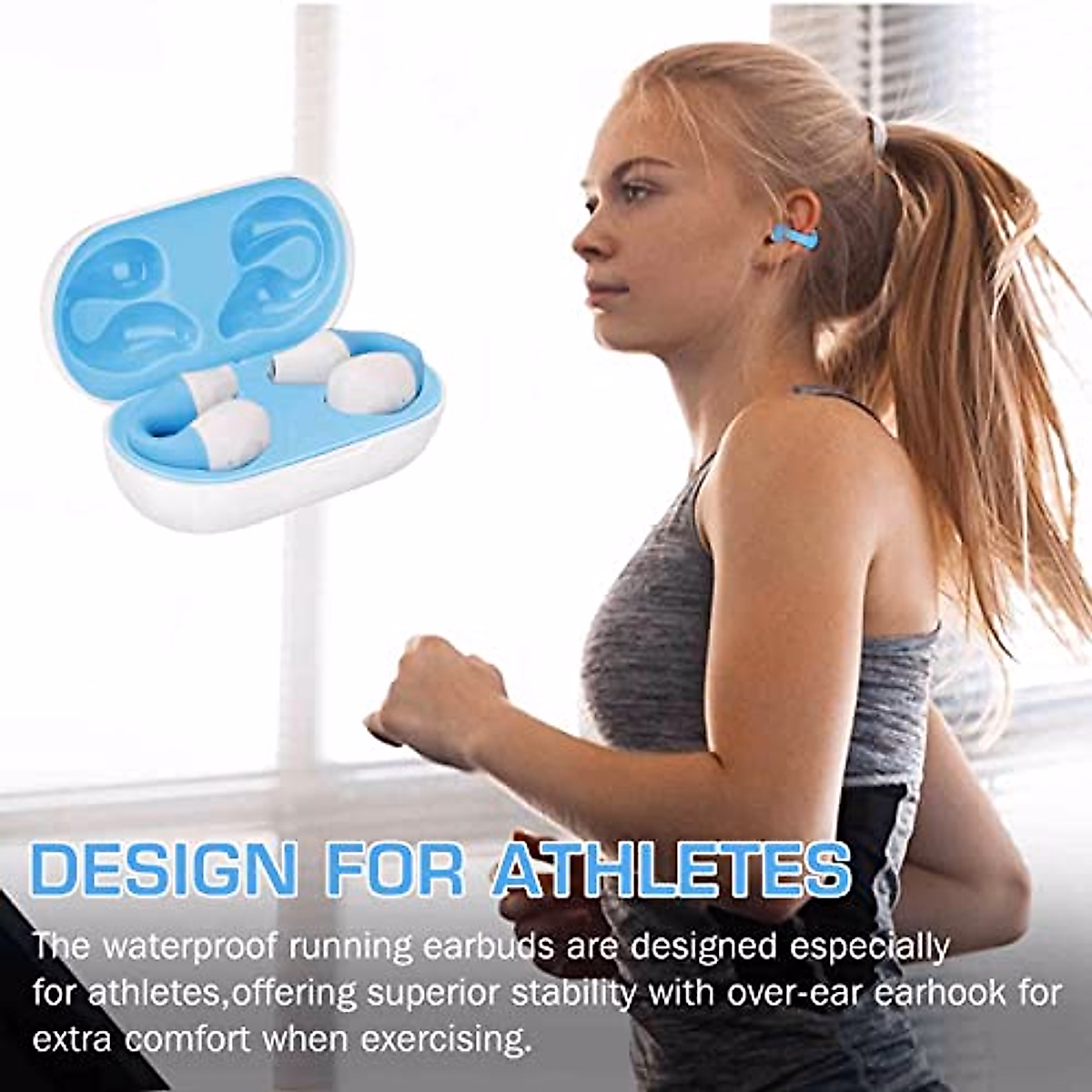 UrbanX UX3 True Wireless Earbuds Bluetooth Headphones Touch Control with Charging Case Stereo Earphones in-Ear Built-in Mic Headset Premium Deep Bass for Oppo A83 - Gray