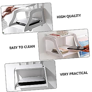 SOESFOUFU 1pc Router Storage Rack Layer Storage Shelf Router Rack Router Storage Mount Shelf Router Stand Wall Mount Shelf Double-layer Storage Holder Shelf Bracket Mini Router Plastic White