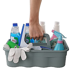 Doryh 4 Pack Easy to Carry Cleaning Caddy, Gray Caddy for Cleaning Products