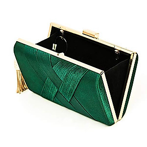 Women's Evening Clutch Bag Stain Fabric Bridal Purse for Wedding Prom Night out Party