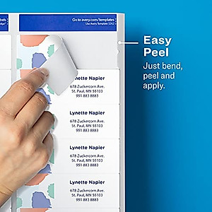 Avery Printable Shipping Labels with Sure Feed, 2" x 4", Matte Clear, 250 Blank Mailing Labels (8663)