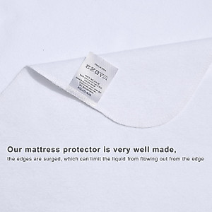 Flannel Crib Protector Pad，100％ Waterproof Mattress Protector Pad, One Size, 27" X 50" White