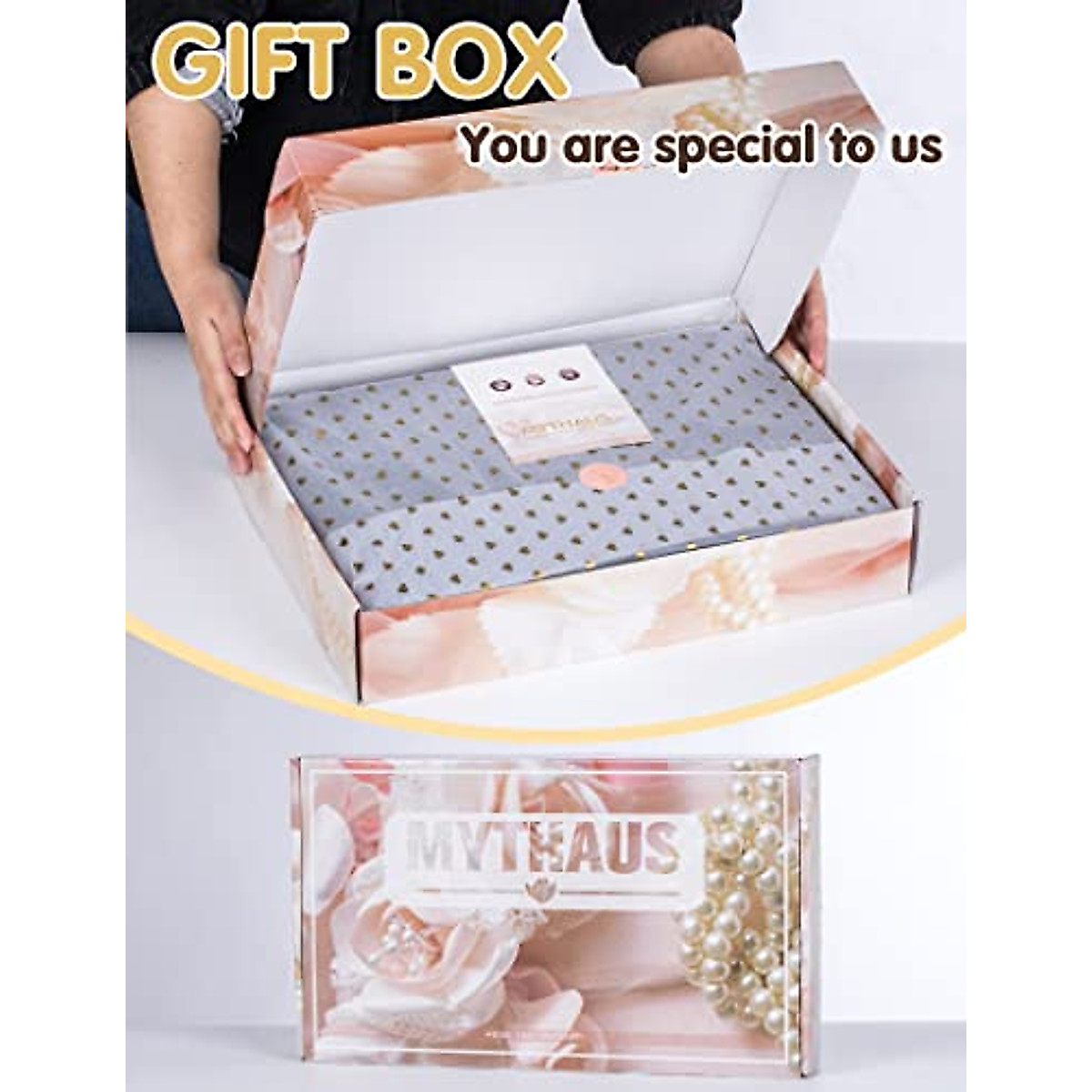 MYTHAUS Over Door Hanging Organizer - Wall Mount Closet Organizer 5-Shelf, Back of Door Bathroom Organizer with Clear Window,Storage for Baby Nursery/Pantry/Bedroom/Make up (White Marble)