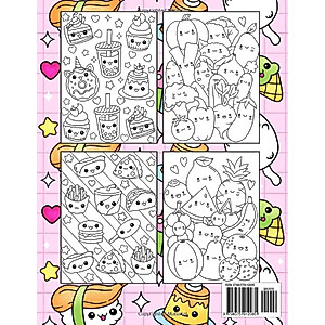 Kawaii Coloring Book: Kawaii Food Coloring Book for Kids and Adults