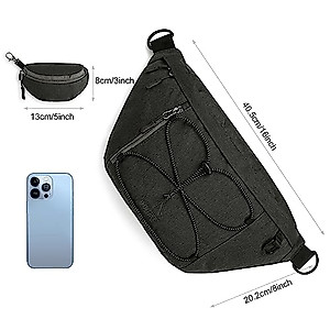 G4Free Sling Bag RFID Blocking Large Sling Backpack for Men Women Crossbody Chest Bag for Sports Hiking Traveling(Black)