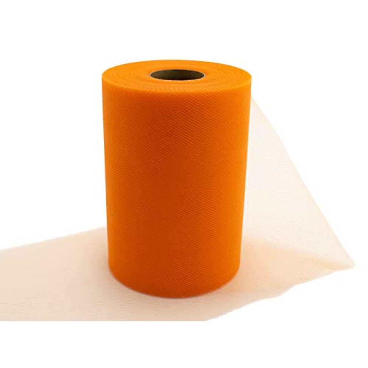 Tulle Fabric Roll | 6” by 100 Yards | Polyester Spool for Crafts Decorations Tutu Weddings Costumes Skirts Parties Gift Bow and More – by Craft Forge (Orange)