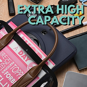 Thick Clear Backpack with Leather Carrying Handle, Transparent School Book Bag, See Through Bags for for Adults, TPU Bookbags