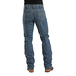 Cinch Men's Silver Label Slim Fit Jean, Medium Stone Wash, 32W x 36L