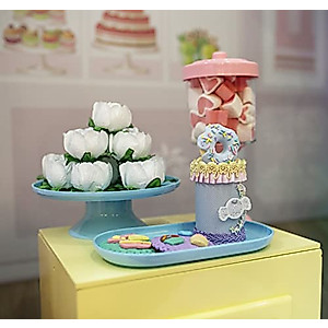 Acrylic Round Cake Stand Cupcake Stand Candy Stand (Baby Blue)