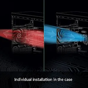 ARCTIC P12 PWM PST (5 Pack) - 120 mm Case Fan, PWM Sharing Technology (PST), Pressure-optimised, Quiet Motor, Computer, 200-1800 RPM - Black