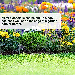 BLIKA 20 Pack Garden Plant Support Stake, 10" Wide x 16" High Half Round Metal Plant Stake, Plant Supports for Outdoor Plants, Outdoor Tall Plant Support Ring Cage, Plant Support Rings