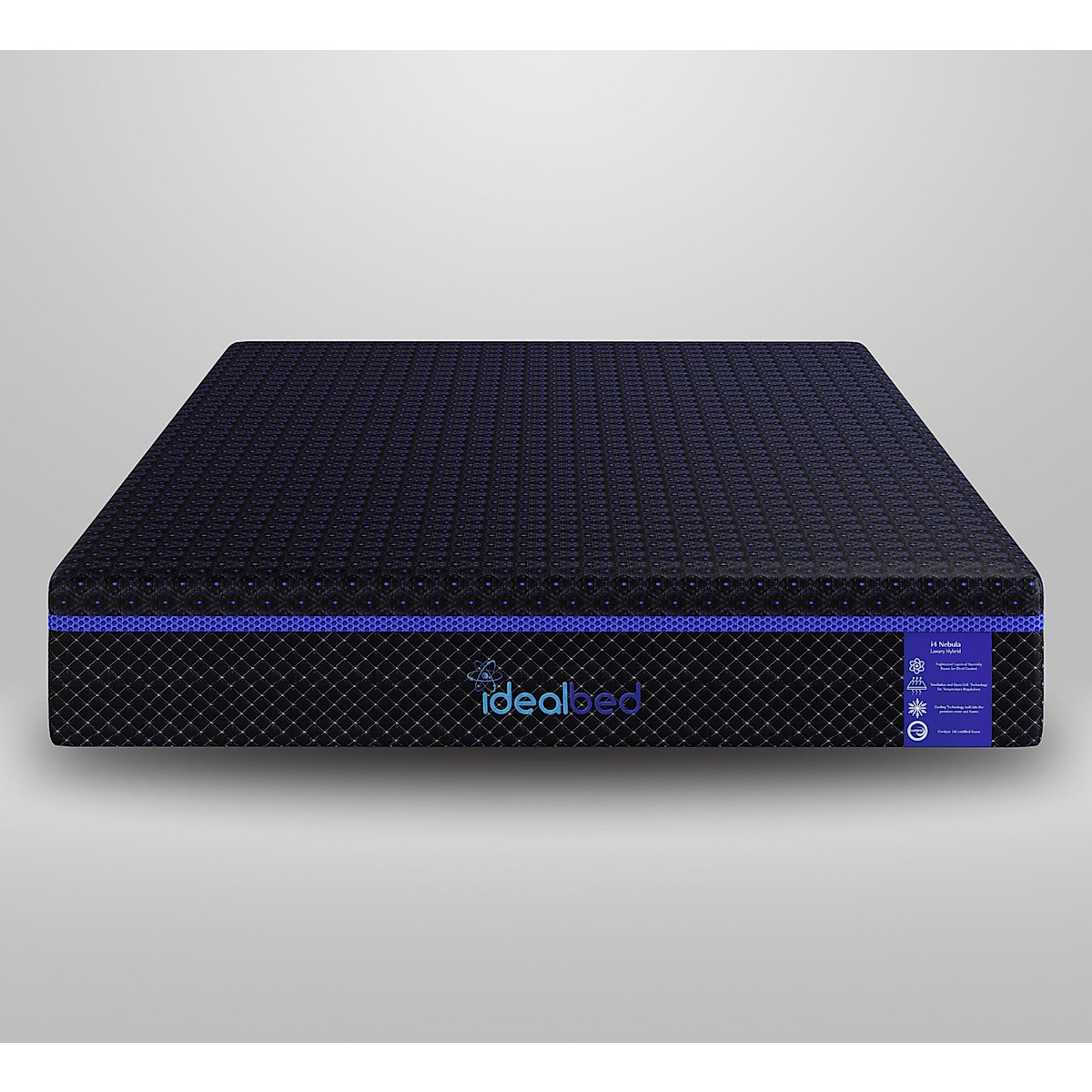 iDealBed S4 Nebula Luxury Hybrid Mattress + 4i Custom Adjustable Bed Sleep System, Comfort, Cooling & Support, Advanced Silent Operation, Massage (Medium Firm, Full)