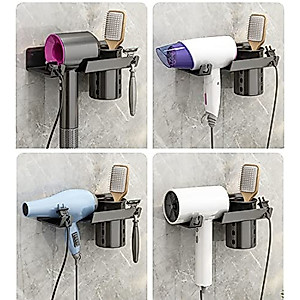 Hair Dryer Holder Wall Mount,Bathroom Hair Blow Dryer Rack Organizer Compatible with Most Hair Dryers