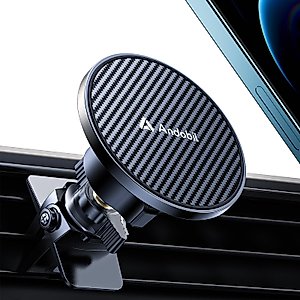 andobil Newest Magsafe Car Mount [Strongest Magnet, Military Sturdy & Never Slip] 360° Magnetic Air Vent Cell Phone Holder Car, Easy Used, Fit for iPhone 15 14 13 12 Pro Max Android Samsung S24 S23