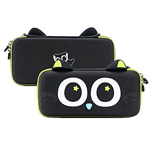 GeekShare Carry Case Compatible with Switch/Switch OLED Large Capacity PU Hardshell Travel Carrying Case fit Switch Console & Game Accessories - Luo Xiaohei