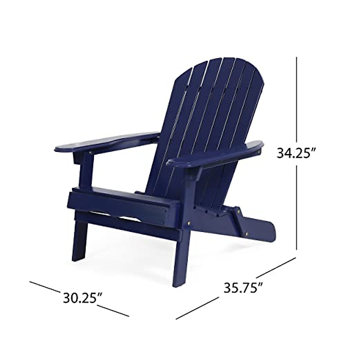 Christopher Knight Home 296701 Hanlee Adirondack Chair, Navy Blue