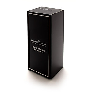 Edwin Jagger Simulated Horn Pure Badger Hair Shaving Brush with Nickel Plated Collar and End Cap