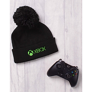 XBOX Bobble Hat for Kids Black Green Beanie Gamer Gift Merchandise
