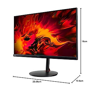 Acer Nitro XV282K KVbmiipruzx 28" UHD (3840 x 2160) Agile-Splendor IPS Gaming Monitor | AMD FreeSync Premium | 144Hz | 1ms | TUV/Eyesafe | 1 Display Port 1.2, 2 HDMI 2.1 & 4 USB Ports,Black