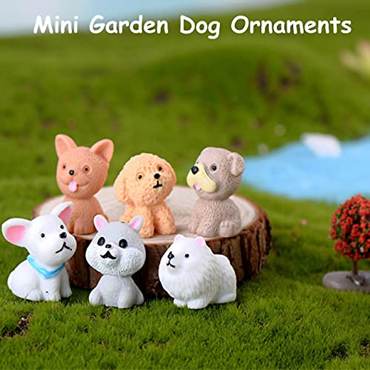 LONCESS Fairy Garden Accessories, 12 Pcs Dog Miniature Figurines, Realistic Animals Dog for Fairy Garden, Miniature Terrarium Crafts,Ornament for Home Office, Cake Toppers
