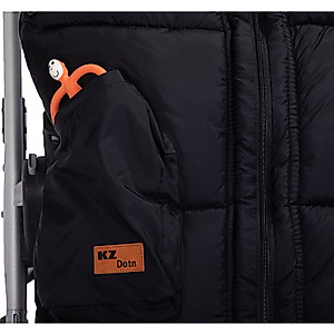 KZ Dotnz Universal Stroller Blanket, Front Panel Removeable Multifunction Stroller Bunting Bag, Cosy Toes Fleece Lined Stroller Footmuff Fit for Most Stroller, Stroller Cover for Winter