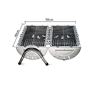 BBQ Grill Outdoor Portable Folding Charcoal Barbecue Desk, Stainless Steel BBQ Grill,charcoal Mini Grill