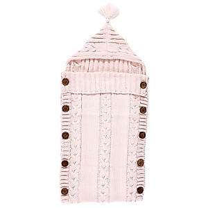 Hudson Baby Unisex Baby Knitted Baby Lounge Stroller Wrap Sack, Blushing Bride, One Size