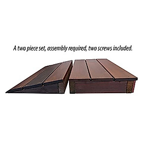 Outdoor Intermediate Wheelchair Ramp and an Outdoor Intermediate Step (Made in the USA) (Ironwood)