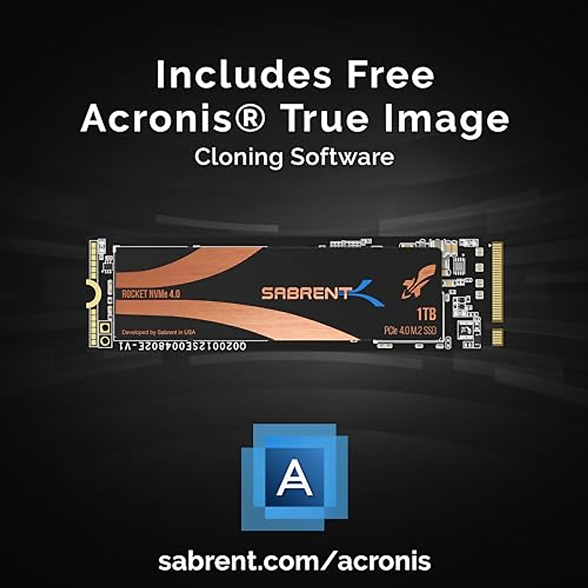 SABRENT 1TB Rocket Nvme PCIe 4.0 M.2 2280 Internal SSD Maximum Performance Solid State Drive with Heatsink (Latest Version) (SB-ROCKET-NVMe4-HTSK-1TB).