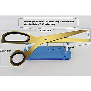 Fengtaiyuan J01 Scissors, 8in Gold, Stainless Steel, offices, households, DIY, embroidery, Dressmaking (J01)