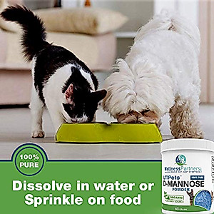 WellnessPartners UTI Pets Pure D-Mannose Non GMO Organic Source Powder 65gram jar