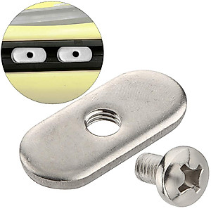 VTurboWay 4 Pcs 316 SS Kayak Rail/Track Screws, Track Nuts w' 4 pcs M6 Short Screws, Mounting Replacement Kit for Kayaks Rails