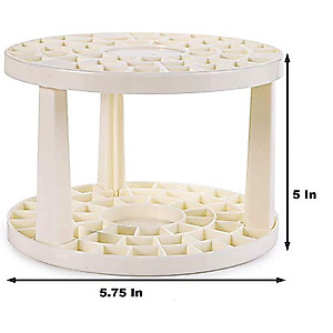 Art Supply Plastic Artist Round Multi Hole Pencil & Paint Brush Organizer Holder - Holds 49 Brushes Upright
