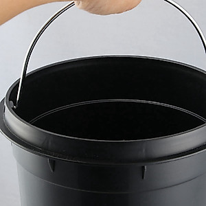 DISREGARDED Stainless Steel Trash Can with Silent Ergonomic Handle & Antislip Footrest 13 Gallon Kitchen Garbage Can for Bedroom Living Room Organization