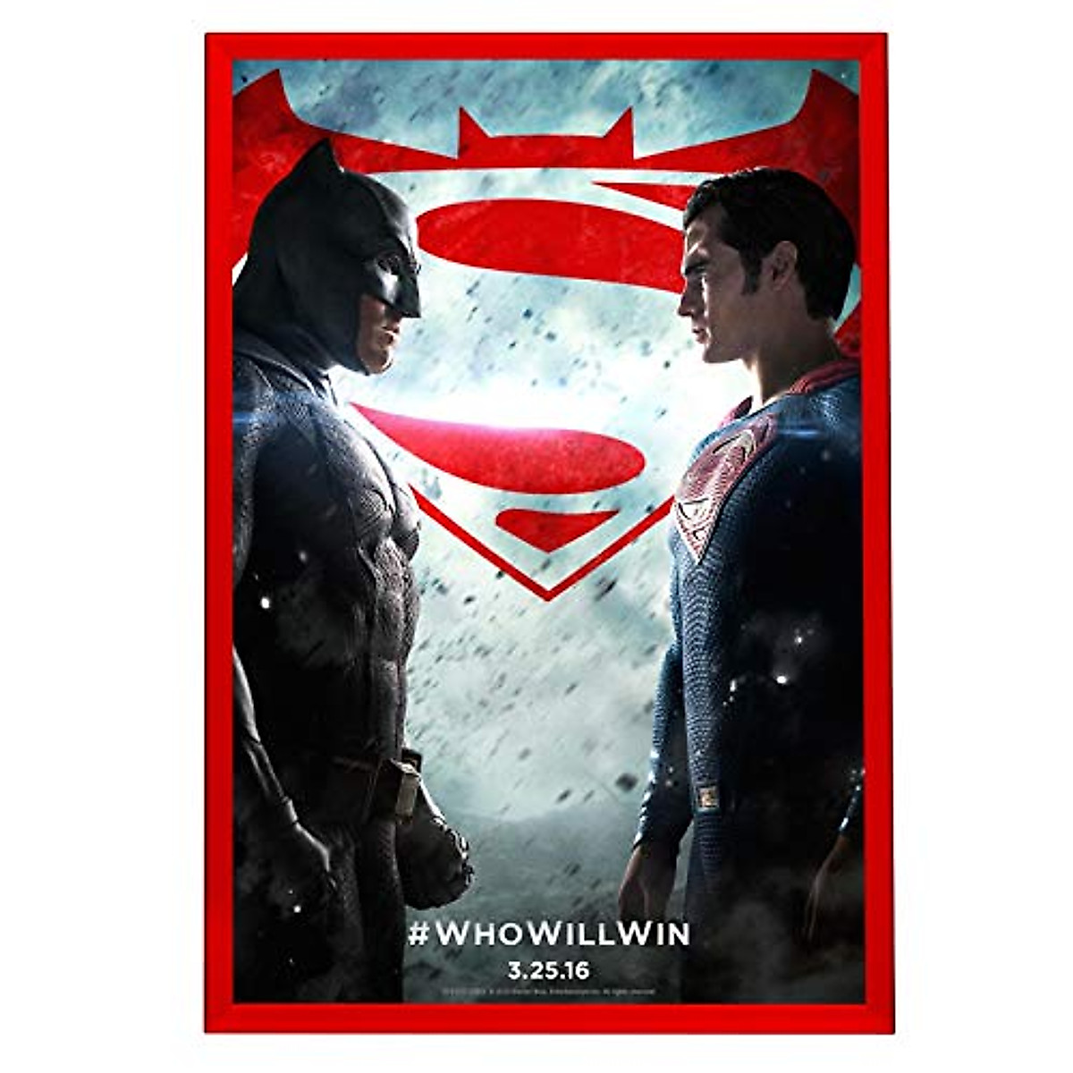 SnapeZo Movie Poster Frame 24x36, Red, 1.25 Inch Aluminum Profile, Front-Loading Snap Frame, Wall Mounting, Professional Series