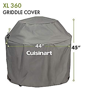 Cuisinart CGG-999 30-Inch Round Flat Top Surface 360° XL Griddle Outdoor Cooking Station & CGWM-057 XL 360° Griddle Cover,Grey