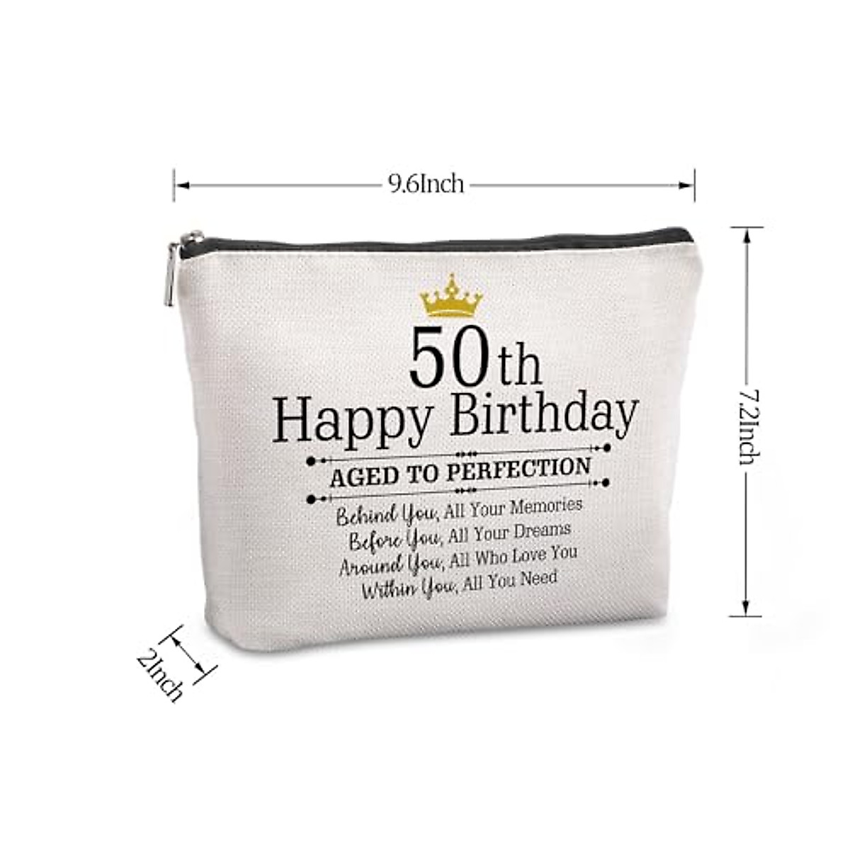 Happy 50th Birthday Gifts For Women Travel Zipper Makeup Bag 50th Birthday Gift Ideas Gifts For Women 50th Birthday Gifts Women 50th Birthday Gifts For Female Over The Hill Party Supplies 50th