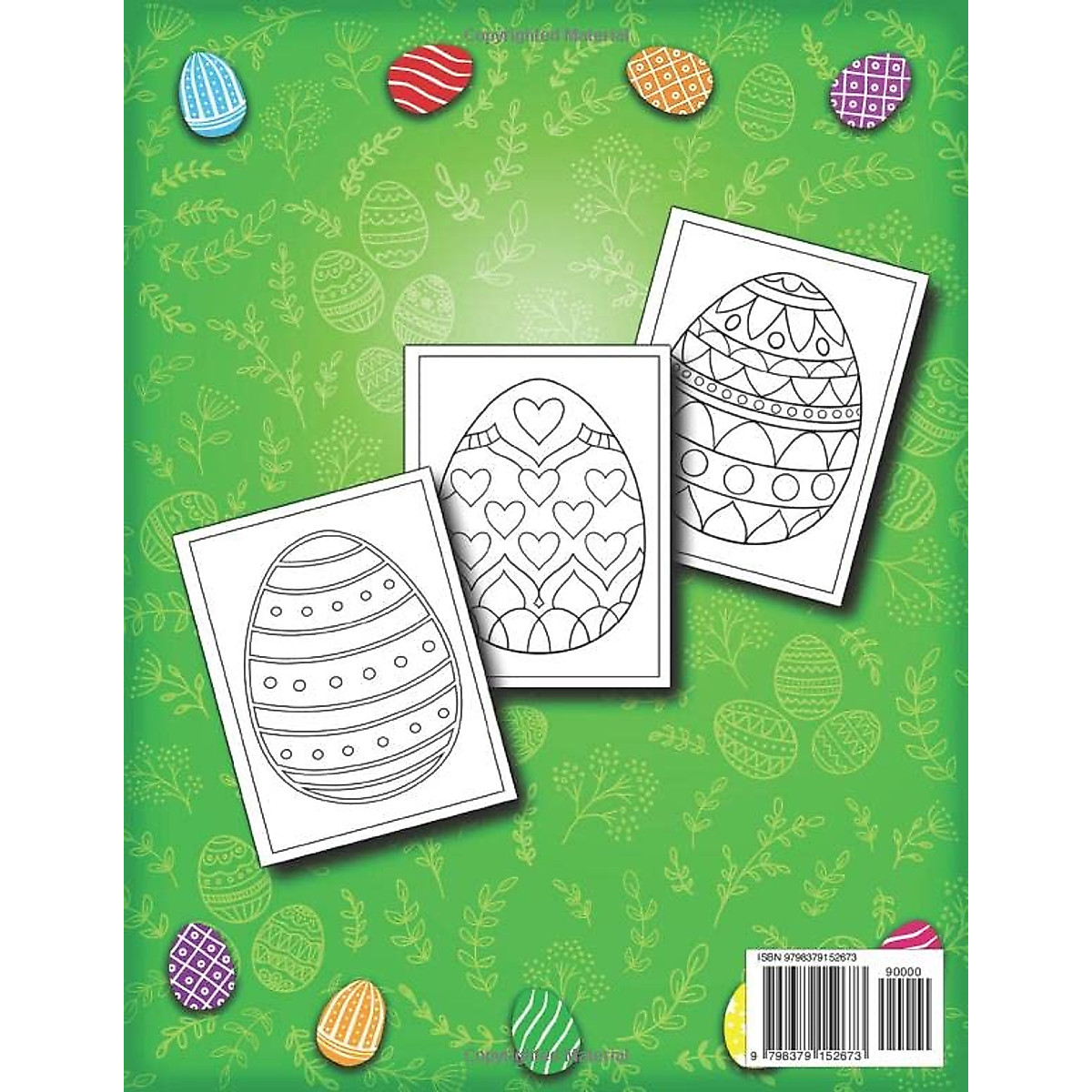 Easter Basket Stuffers: Easter Eggs Coloring Book For Kids Ages 4-8