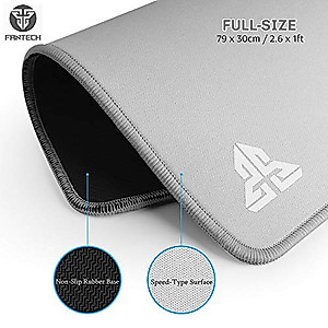 FANTECH RGB Gaming Keyboard and Mouse and Mouse Pad Combo, Wired 104 Keys Mechanical Keyboard Blue Switch with Wrist Rest & 10K DPI Gaming Mouse & Gaming Mousepad 3 in-1 for PC, White