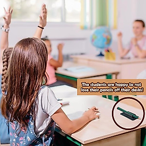 AIERSA Pencil Holder for Desk,10Pcs Pen Holders for Classroom Clipboard Attachment,Silicone Adhesive Pencil Holder for School Student Kids Desk Teacher Office Accessories