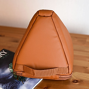 TOPFUND Artificial Leather Carrying Case for Packing Crystal Singing Pyramid 6 inch