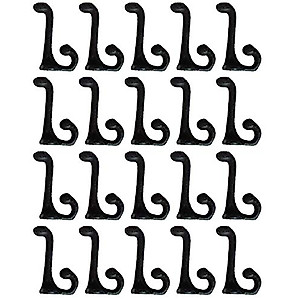 20 Cast Iron Black School Hat Coat Rack Hall Tree Hooks 3 1/4" Length