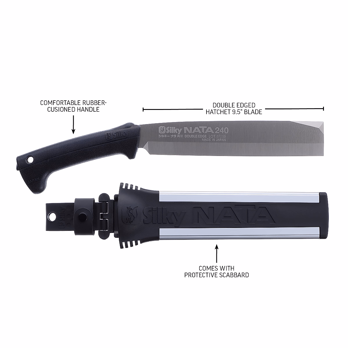Silky NATA Double Edge Hatchet 240mm (555-24)
