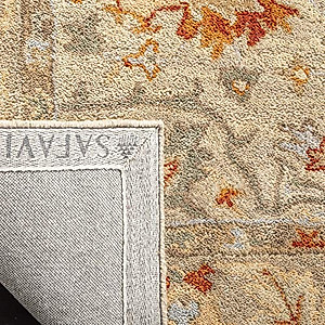 SAFAVIEH Antiquity Collection 4' x 6' Beige / Multi AT63A Handmade Traditional Oriental Premium Wool Area Rug