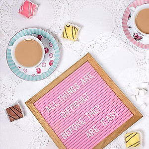 Felt Board Felt Letter Board, 10 x 10 inch Message Board Word Board Letter Board Sign Bulletin Board Letters, Pregnancy Announcements Baby Announcement Sign, Valentines Day Gifts for Her Letterboard (Pink)