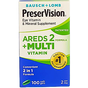 PreserVision Eye Vitamin Mineral, 100 Soft Gels (Pack of 2)