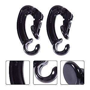 EXCEART 2 Pcs Sport Earbuds Hooks Professional Earphone Holder Clasps Indoor Outdoor Activities Earbuds Clips Compatible with Airpods Pro/ 2/1 Black