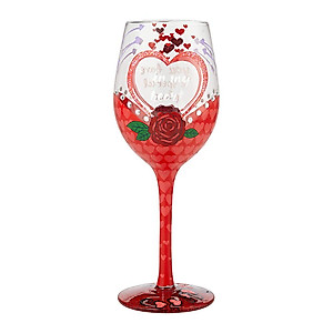 Enesco Designs by Lolita Special Place Hand-Painted Artisan Wine Glass, 15 Ounce, Multicolor