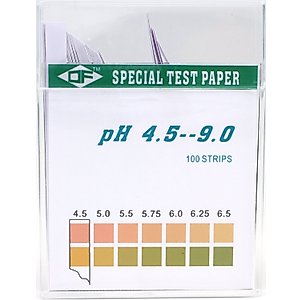BIPEE Plastic pH Test Strips, Universal Application (pH 4.5~9), 100 Strips